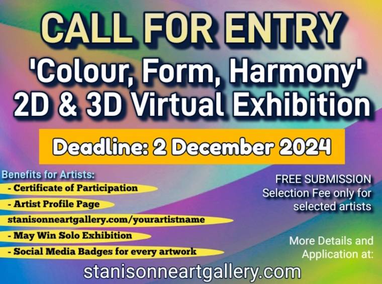 International Open ART Call ‘Colour, Form, Harmony’ 2D & 3D Virtual ...